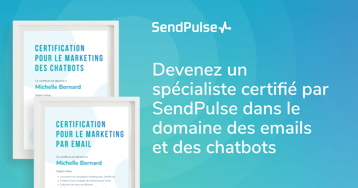 Certification par SendPulse | SendPulse FR
