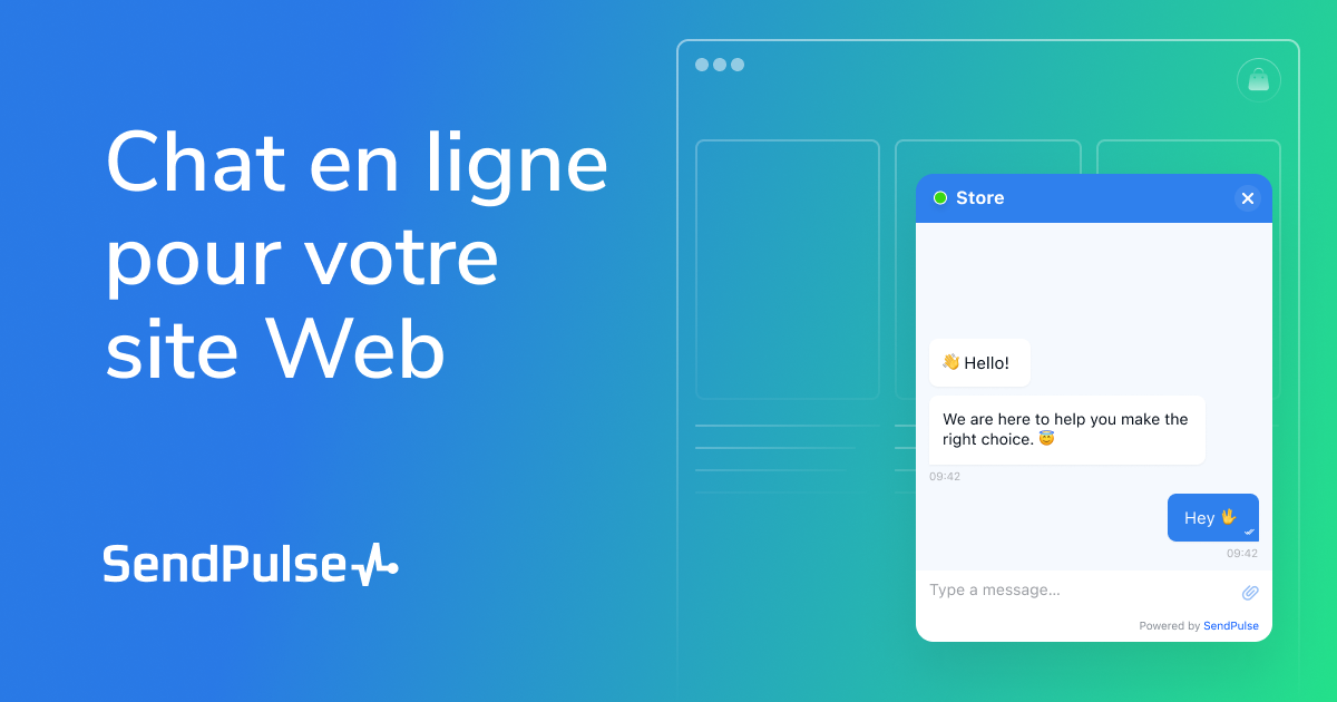 Chat en direct gratuit pour votre site Web | SendPulse FR