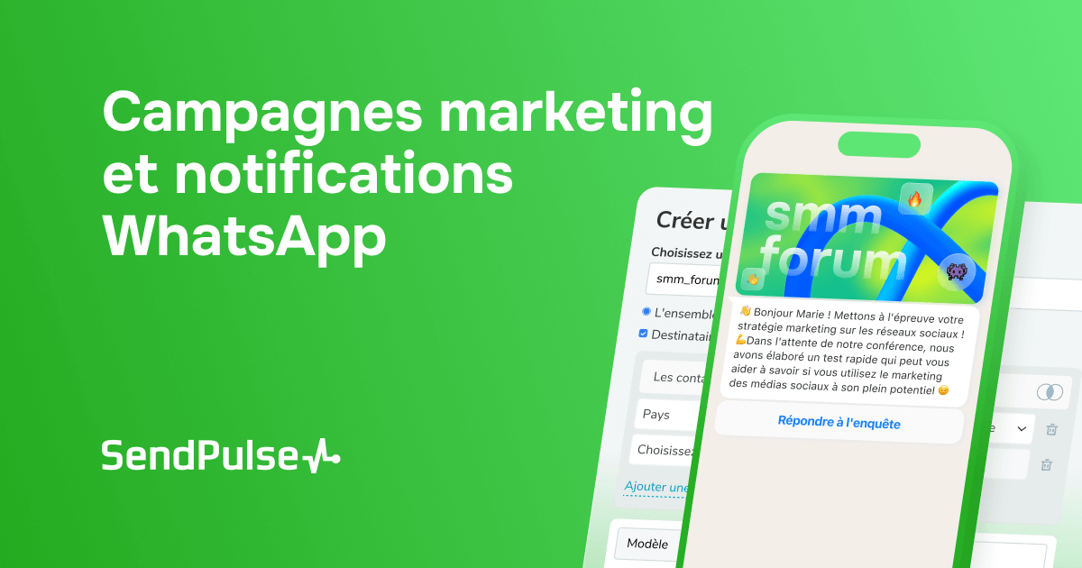 Campagnes WhatsApp | SendPulse FR